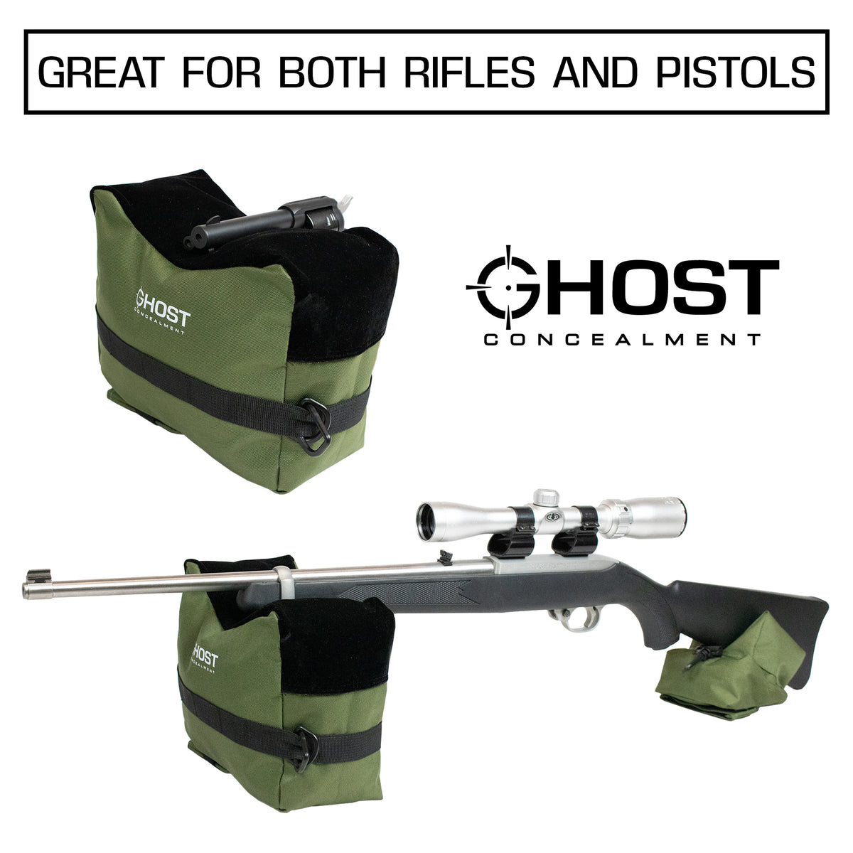 Shooting Rest Bags Front & Rear rifle support bags - Sand Bag Stand Ho ...