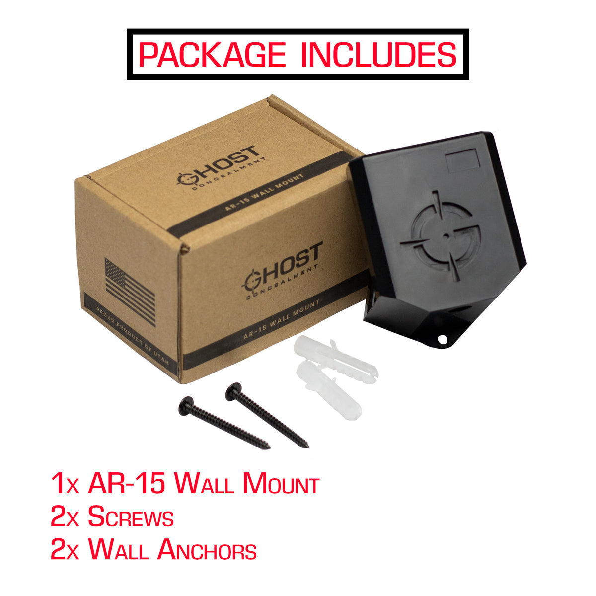 Ghost Concealment AR-15 Wall Mount, Gun Safe Wall Mount Storage and ...